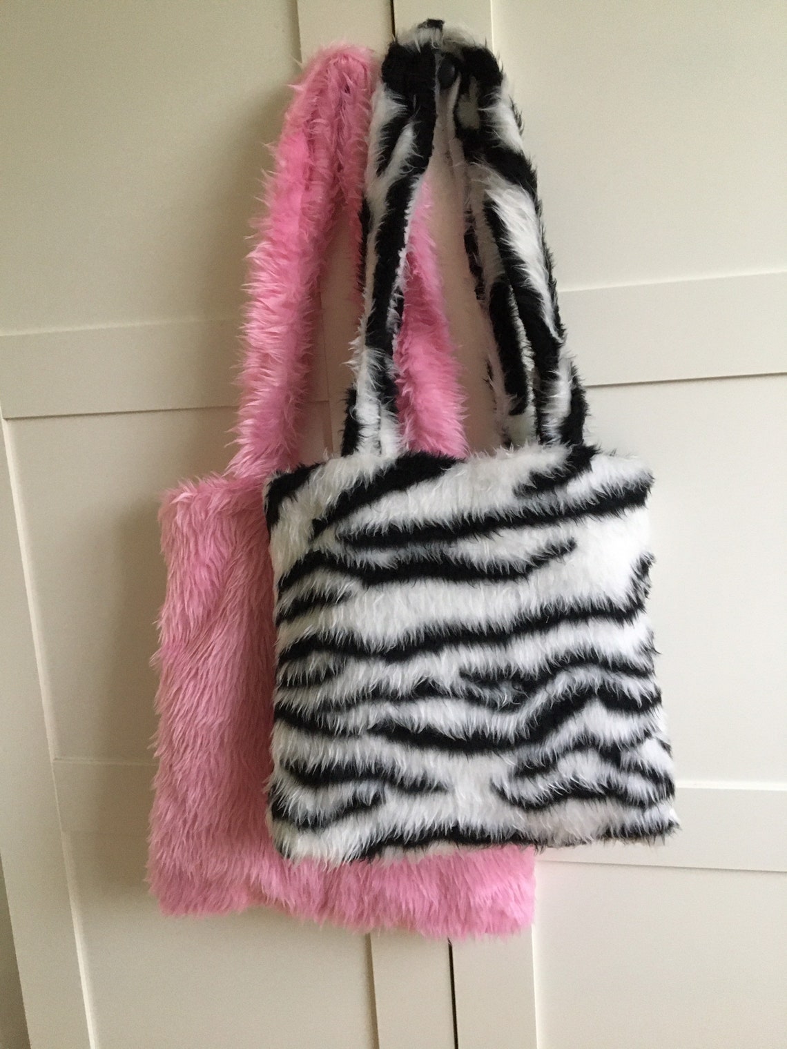 Zebra Bag Faux Zebra Bag Zebra Faux Fur Bag Faux Zebra - Etsy