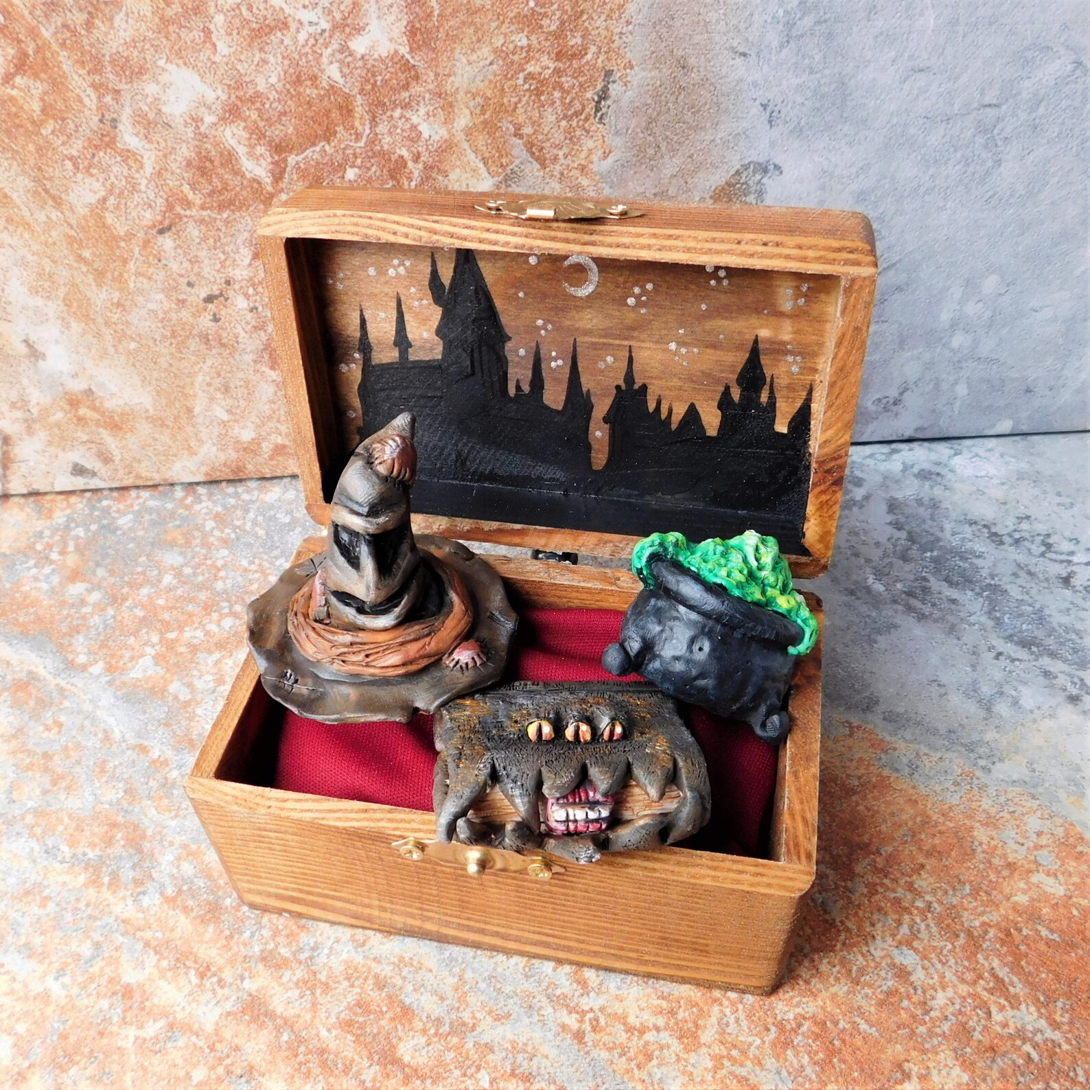 Hogwarts Treasure Chest Harry Potter Sorting Hat Cauldron | Etsy