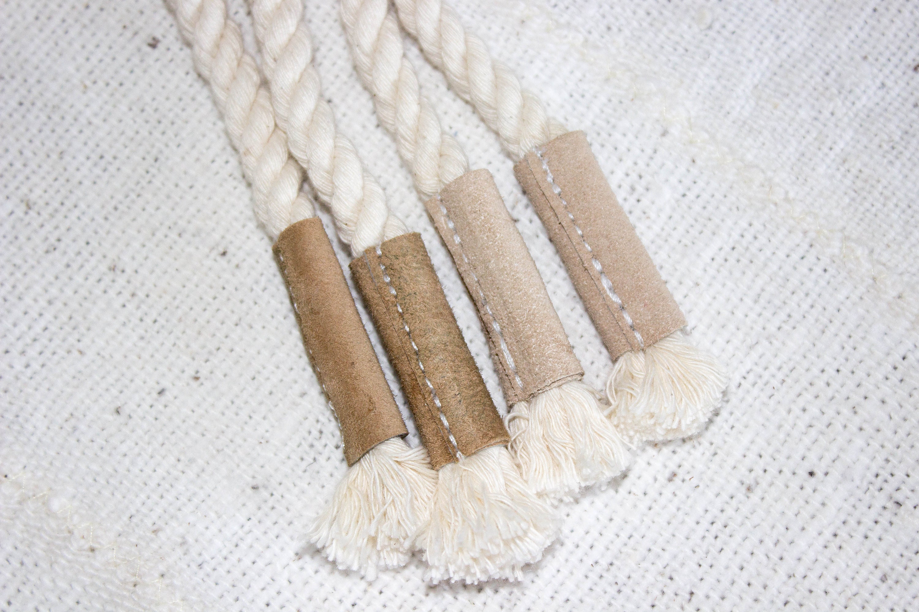 The Original Rope Belt With Leather Ends. Cotton Rope Belt. - Etsy