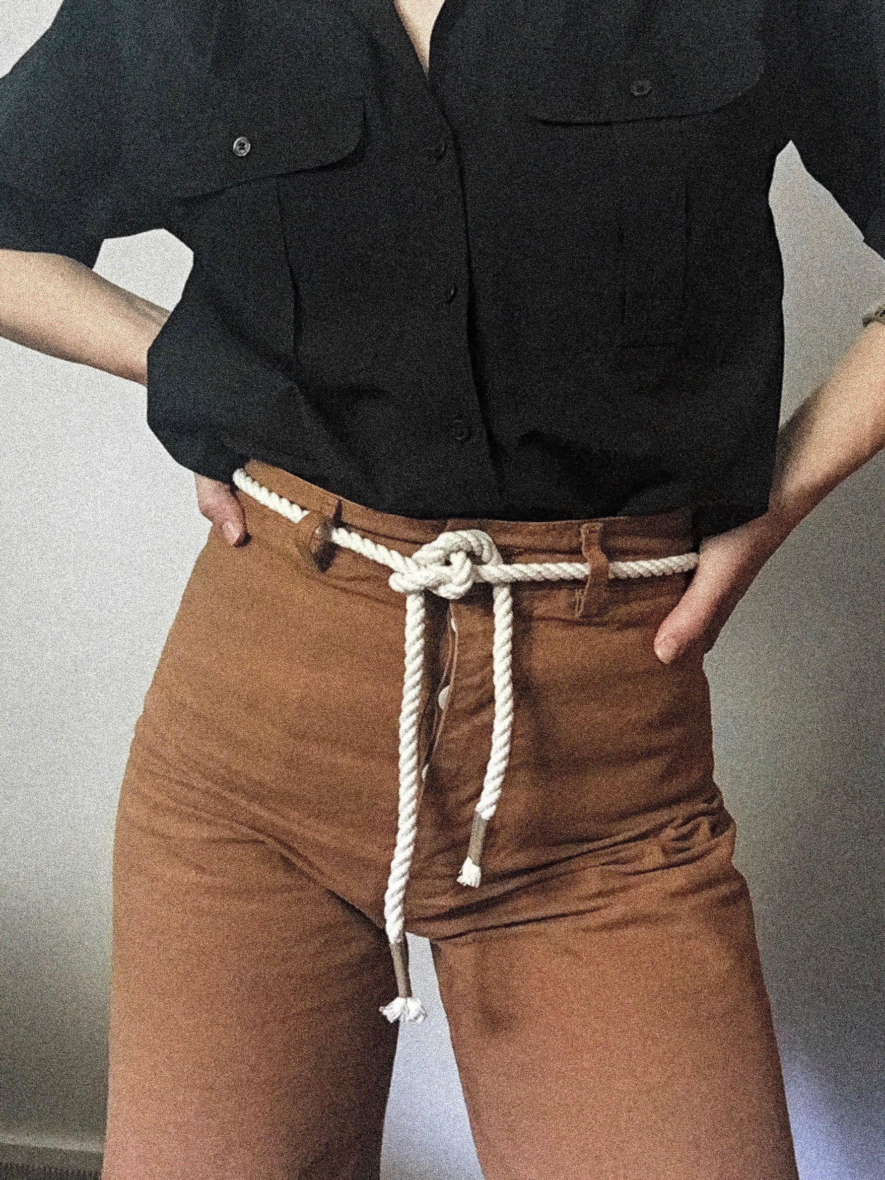 The Original Rope Belt With Leather Ends. Cotton Rope Belt. Rope Sash ...