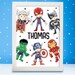 Personalised Custom Name Superhero Prints, Superheroes Wall Art, Boys ...