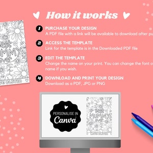 Best Mummy Ever Colouring Page, Mothers Day Activity, Personalised Mum ...