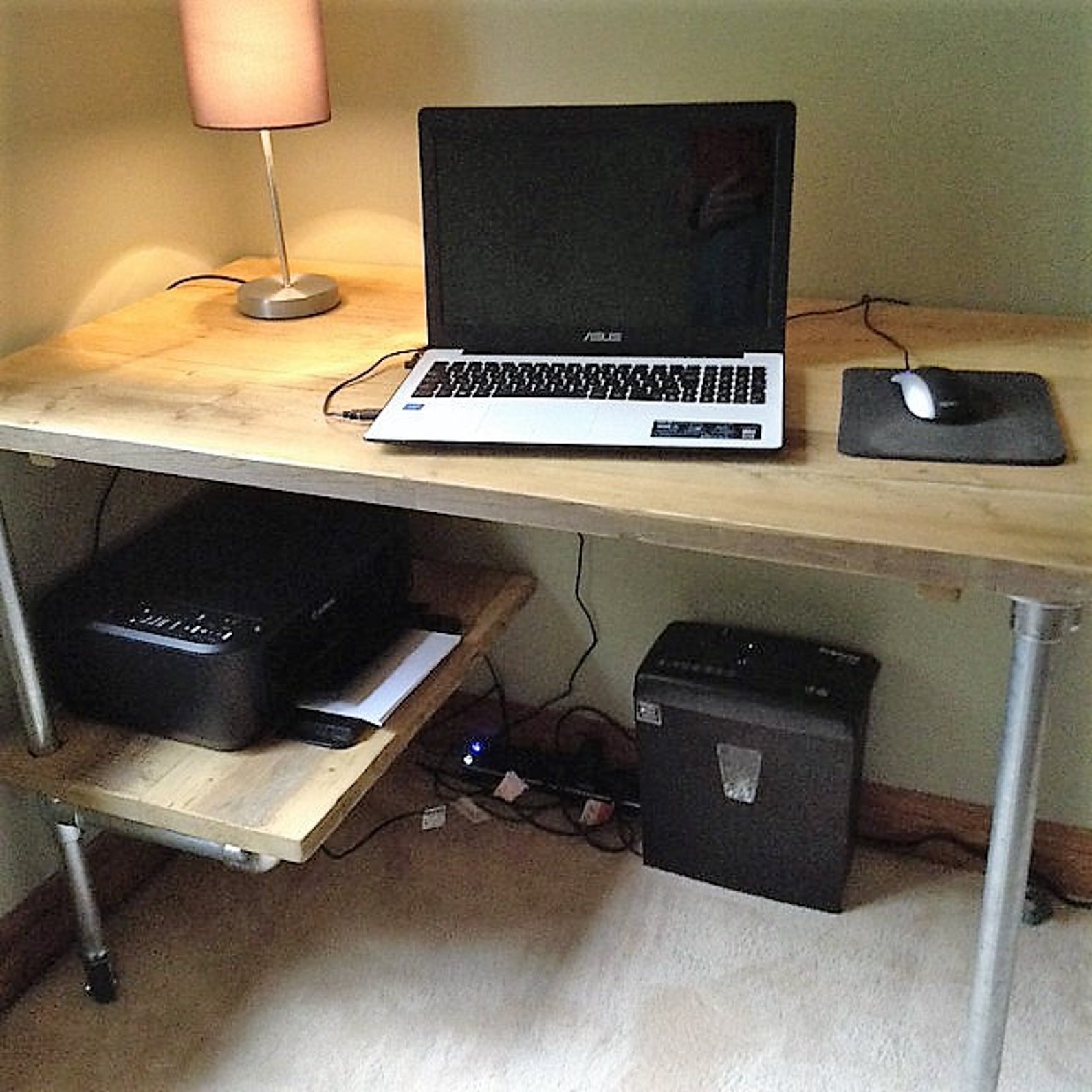 Industrial Scaffold Desk with ShelfWheelsChoice Of | Etsy