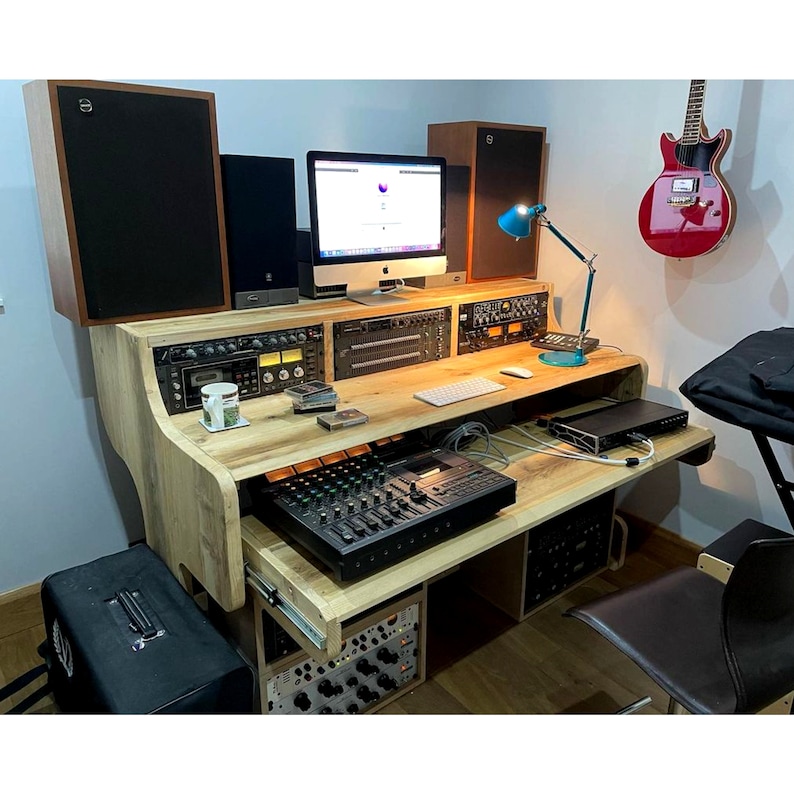 Luna Musician's Studio Desk/ 3 Tier Workstation With - Etsy UK