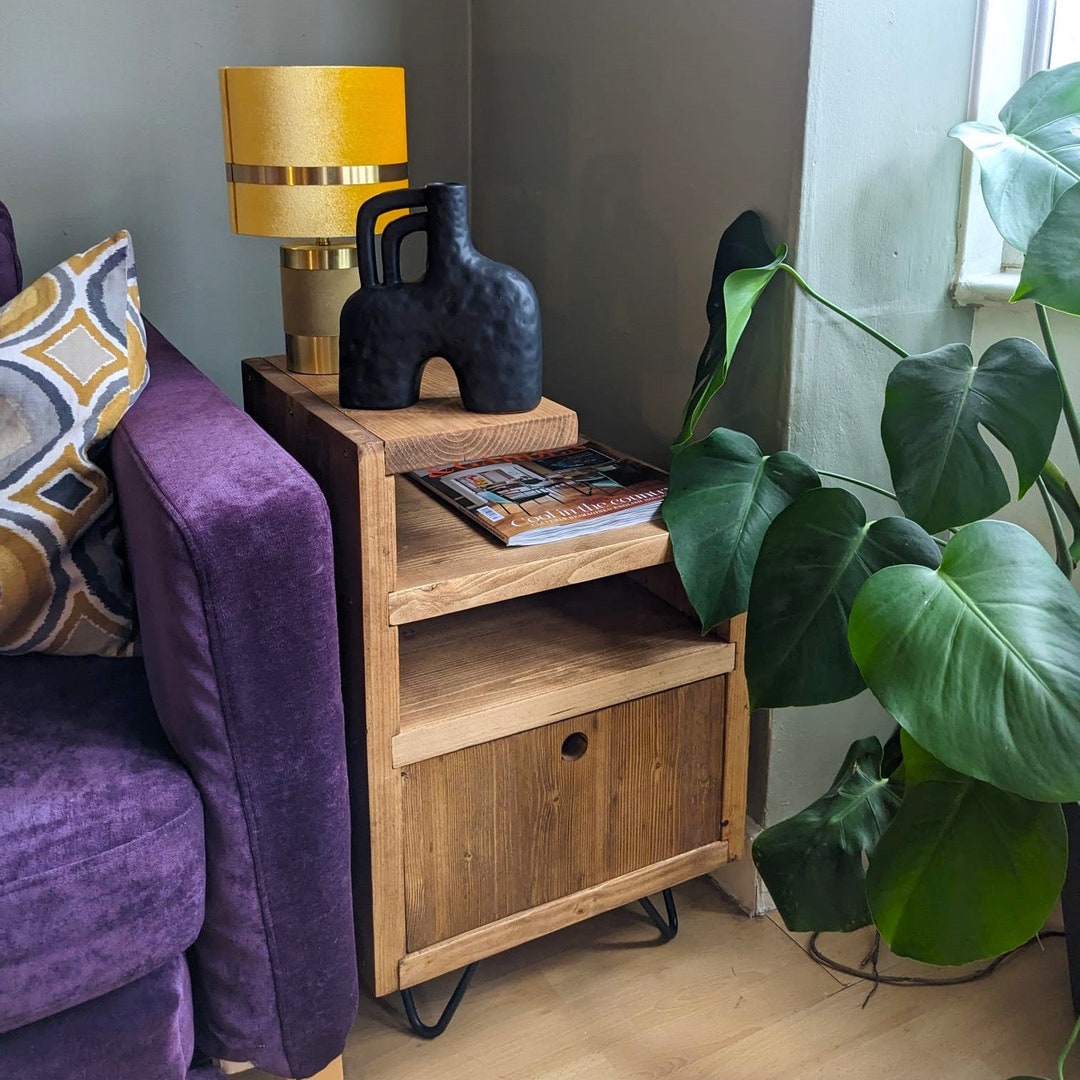 Bedside Unit With Drawer, Reclaimed Boards, Customisable Finish - Etsy
