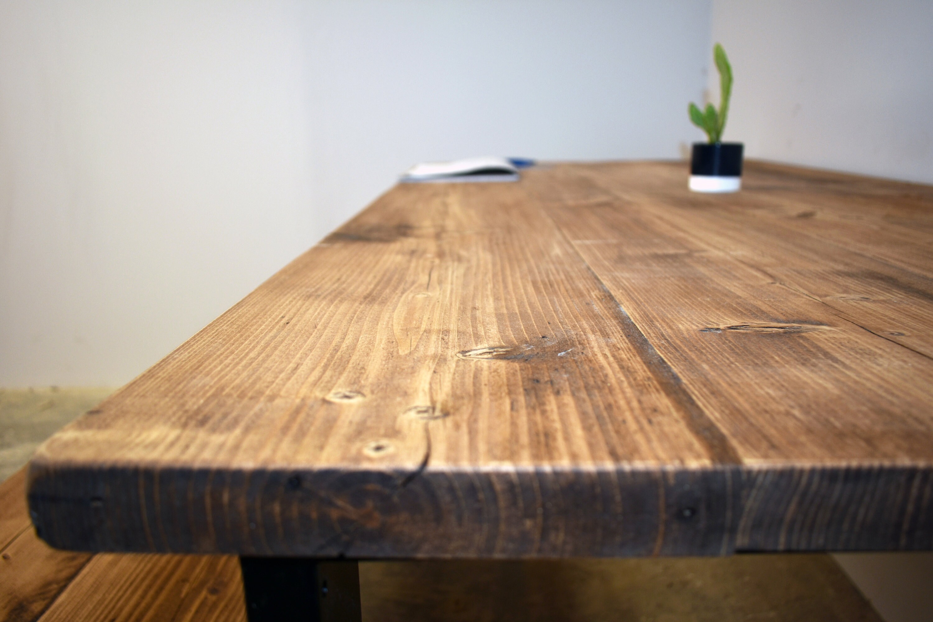 Reclaimed Dining Table With Box Steel Legs,choice of Sizes+colours ...