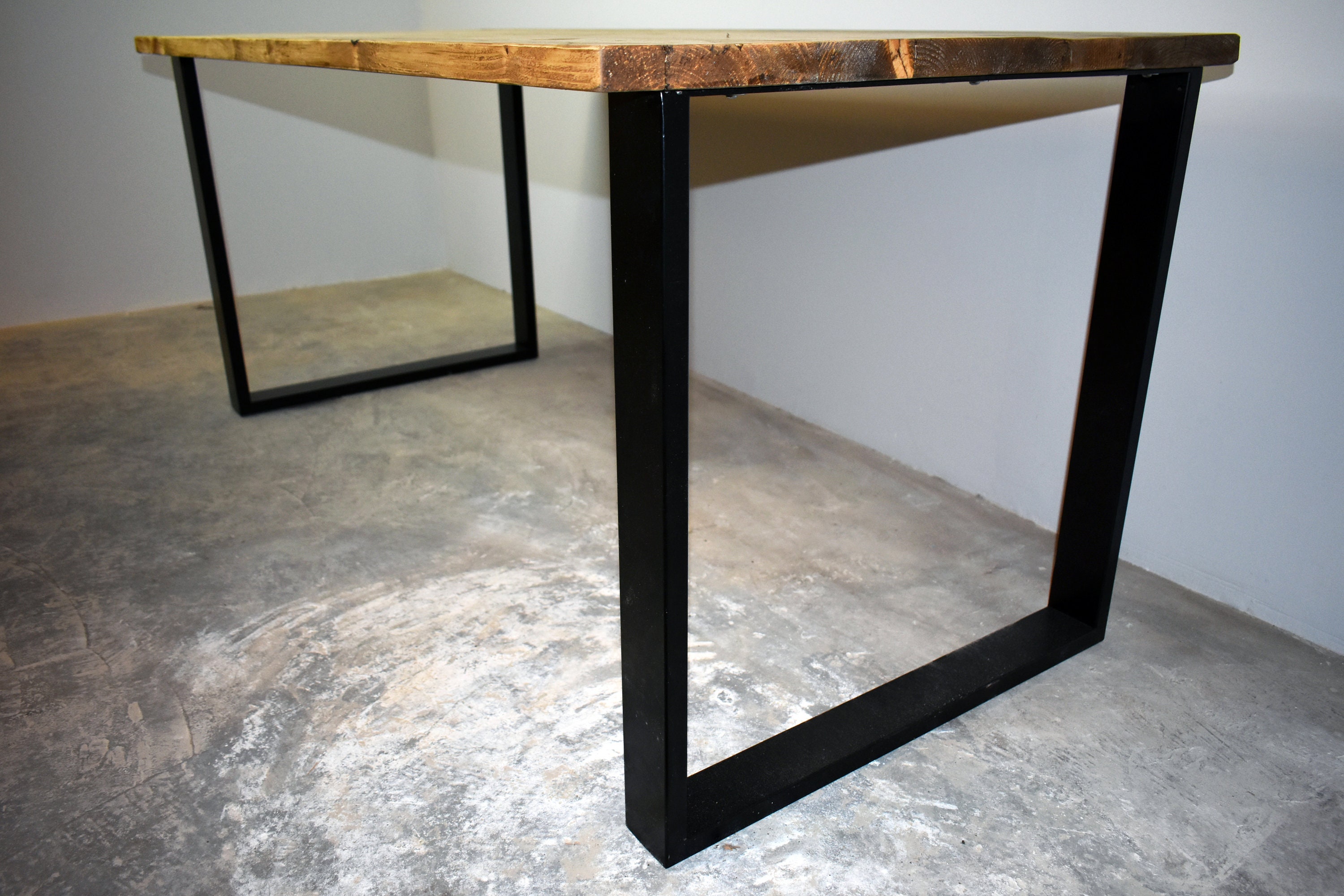 Reclaimed Dining Table With Box Steel Legs,choice of Sizes+colours ...