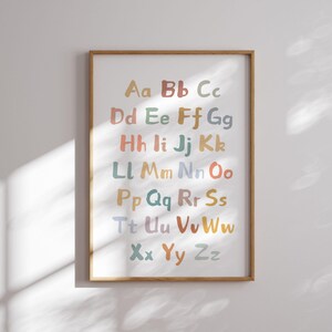 Alphabet Chart, Numbers Chart, ABC Poster, Set of 6 Educational Nursery ...