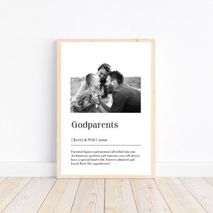 Personalized Godparents Definition Print: Christian Gift - Etsy