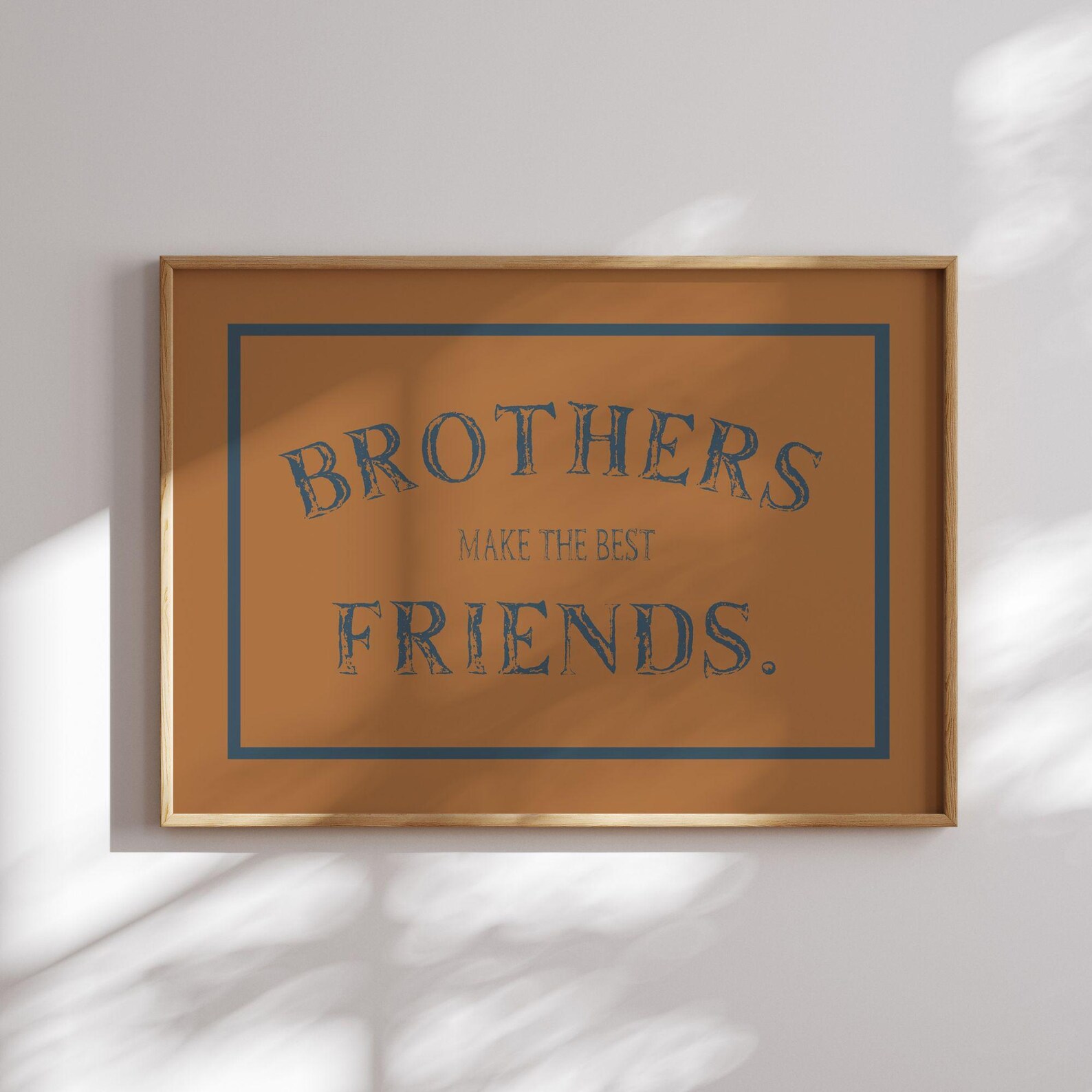 Boys Room Decor, Brothers Make Friends Print, Shared Kids Room ...