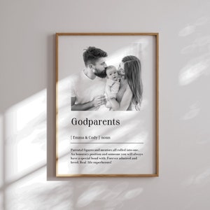 Personalised Godparents Print | Godparents Definition | Personalised ...