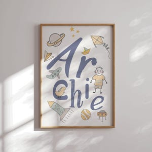 Funny Alphabet and Numbers Prints, Set of 3 Personalised Alphabet ...