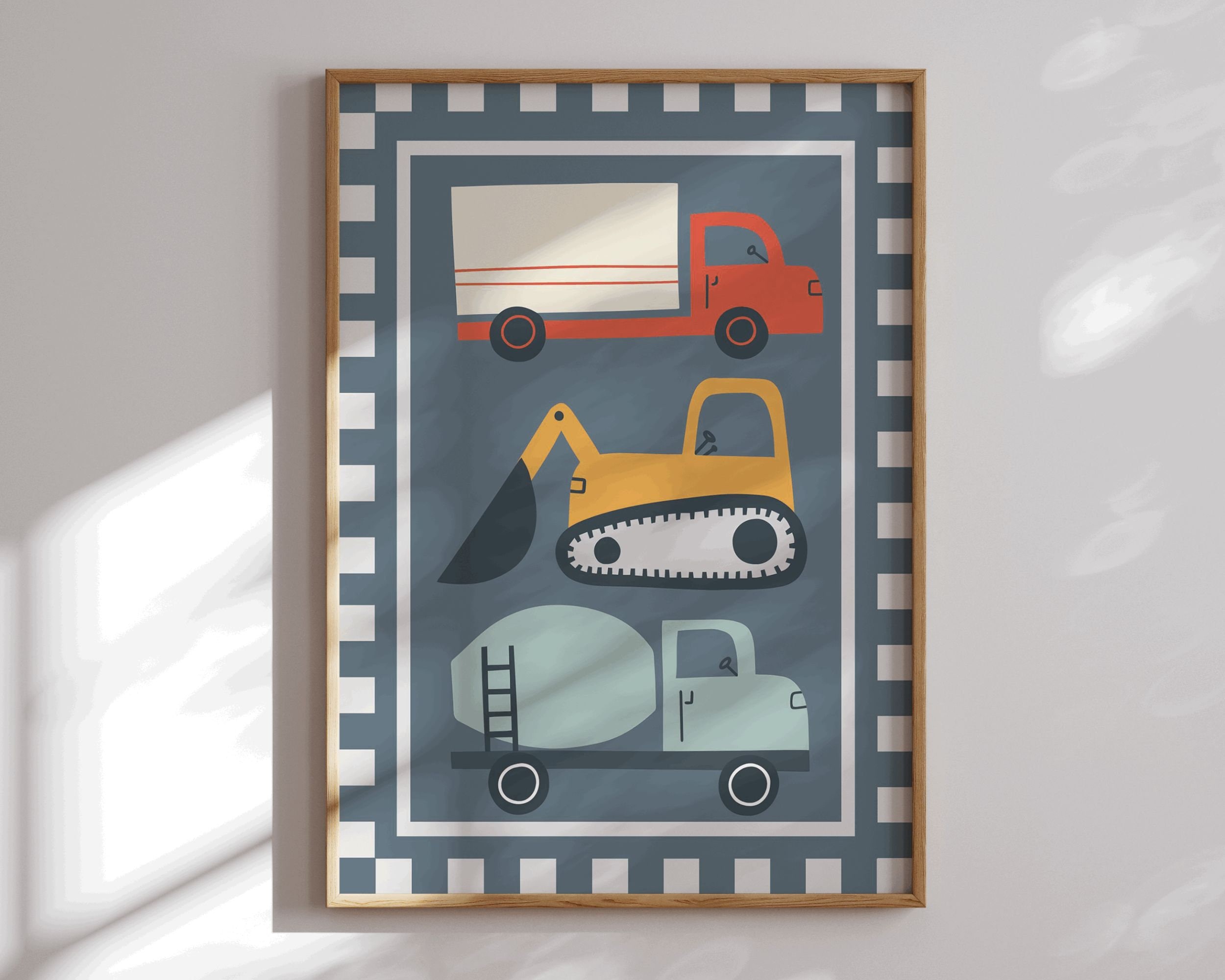 Car and Transport Prints, Set of 3 Personalised Transport Posters ...