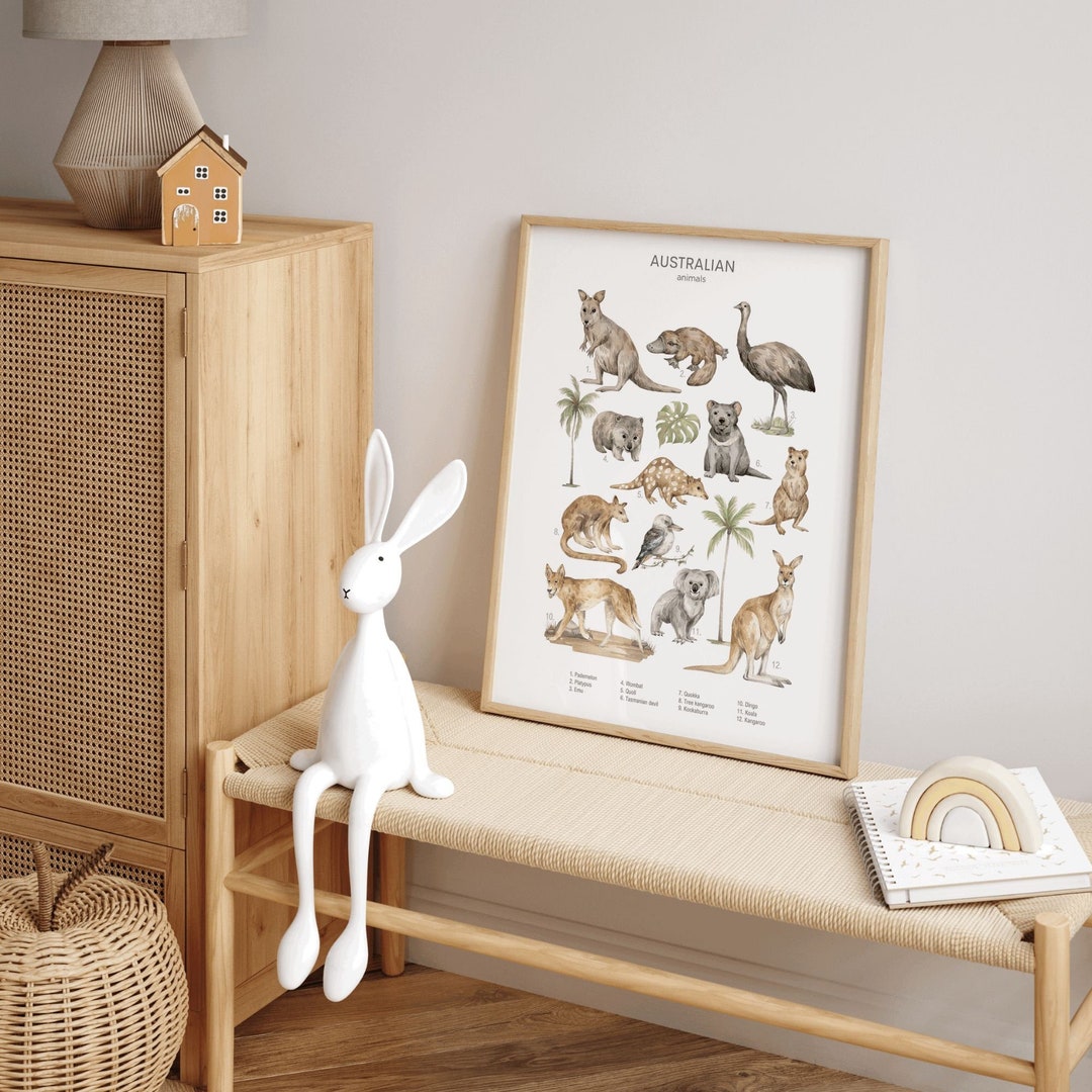 Children's Wall Art, Australian Animals Poster, Wild Animals Poster ...