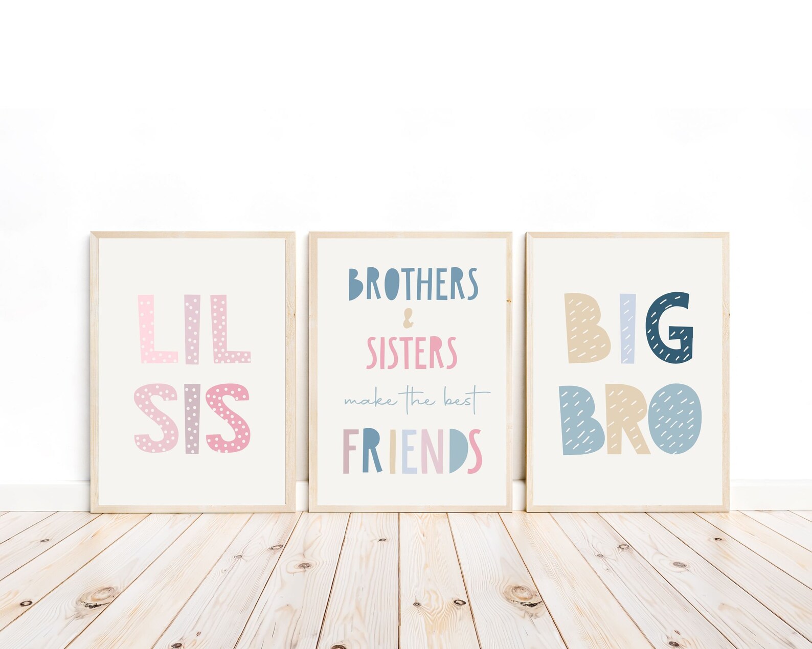 Brother and Sister Make Best Friends Prints, Sibling Prints, Shared ...