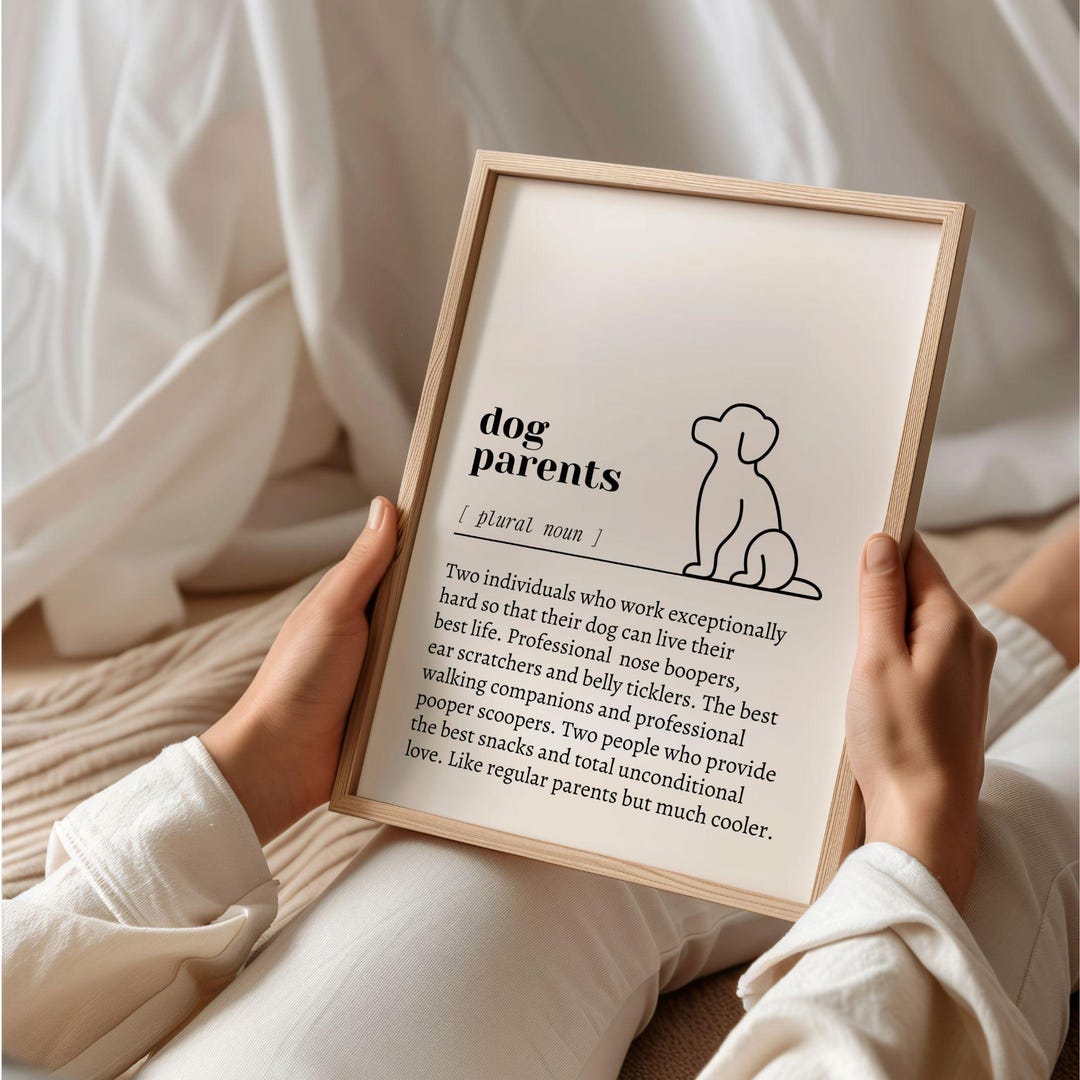 Dog Parents Definition, Digital Print, Puppy Parents, Pet Owner Wall ...