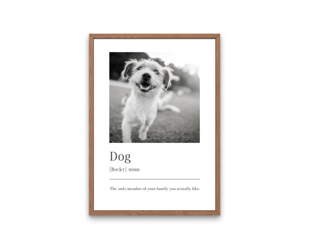 Custom Dog Definition Print: Personalized Pet Portrait Poster - Etsy