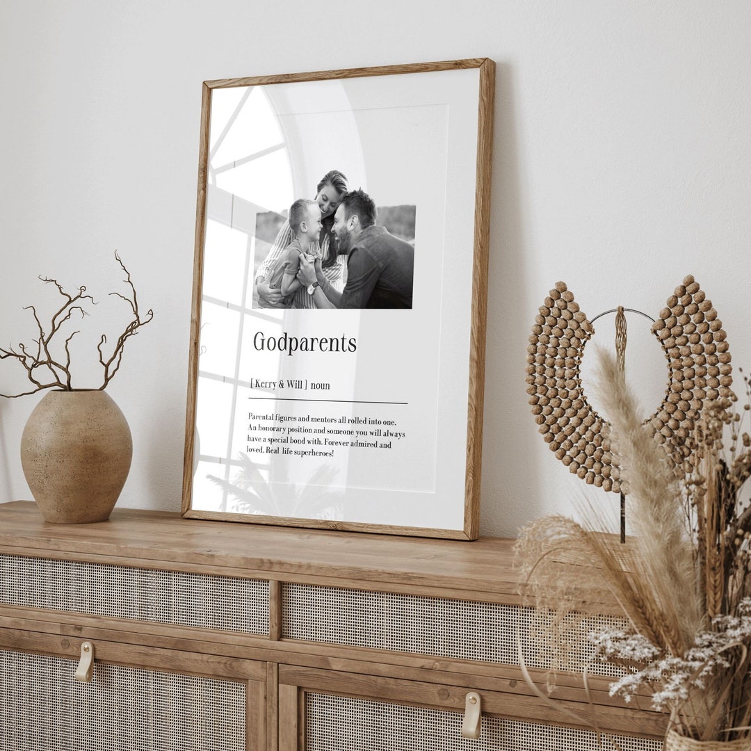 Personalised Godparents Print | Godparents Definition | Personalised ...