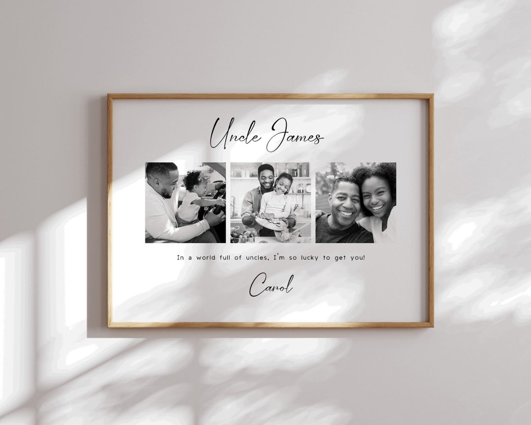 Custom Uncle Photo Print: Personalised Birthday Gift (digital Download ...