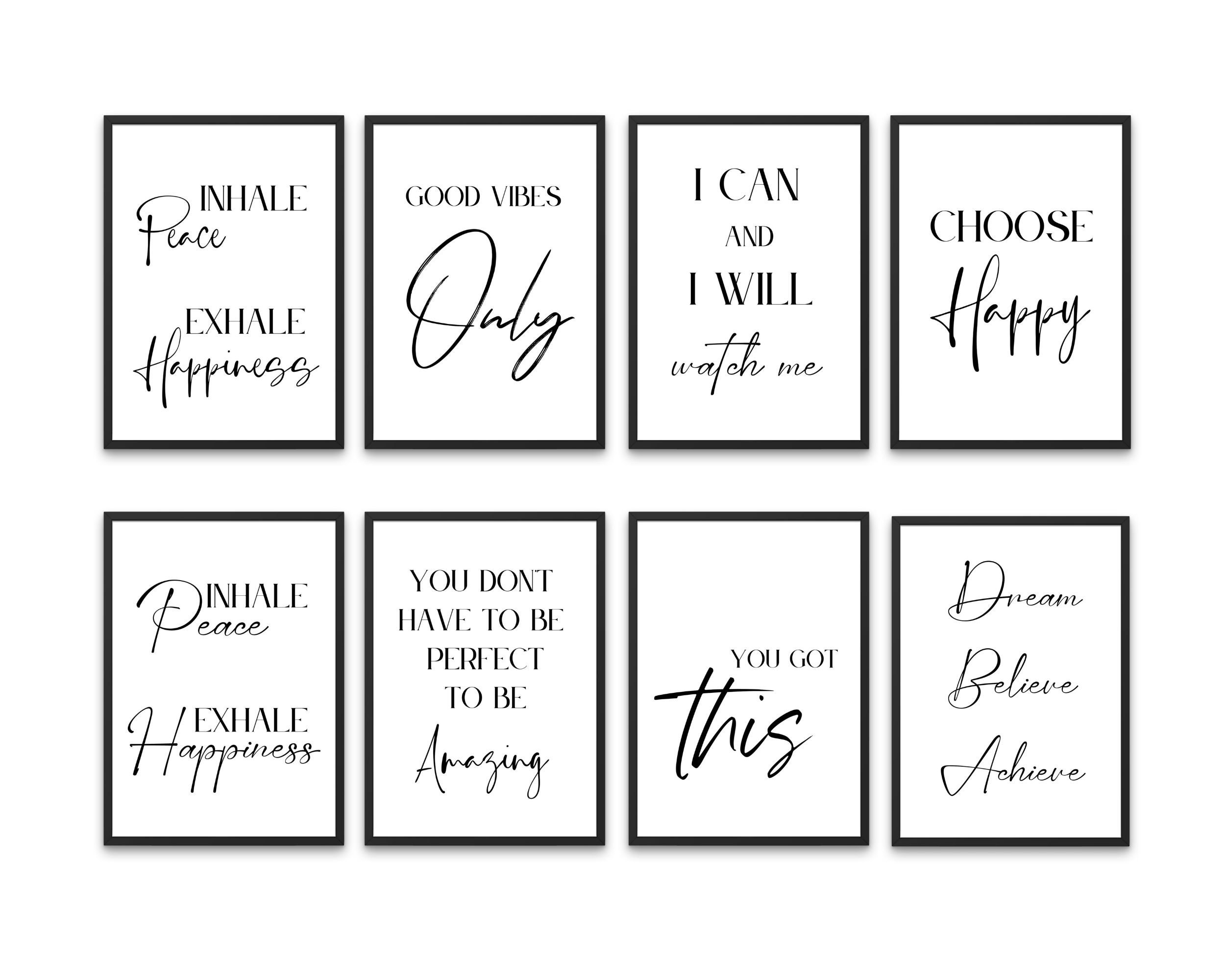 Inspirational, Positive, Affirmations, Motivational Message Print ...