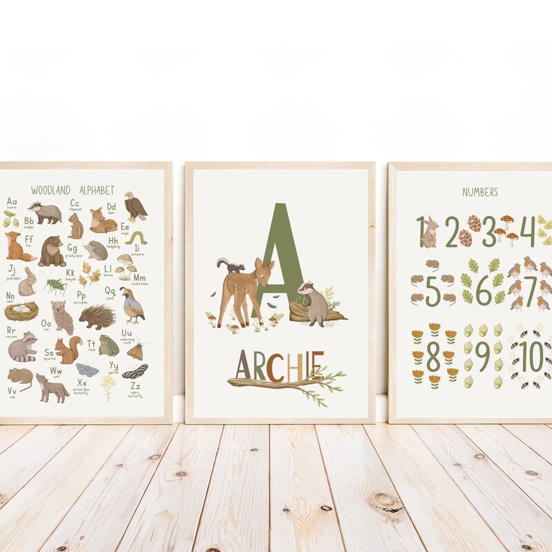 Woodland Alphabet - Etsy