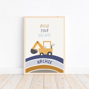 Construction Truck Alphabet Numbers Prints ,digital Set of 3 ...