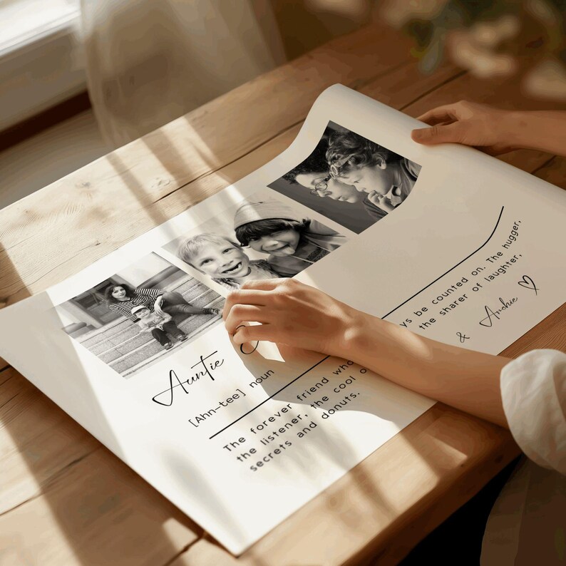 Custom Auntie Photo Gift | Digital Download | Personalised Present for ...