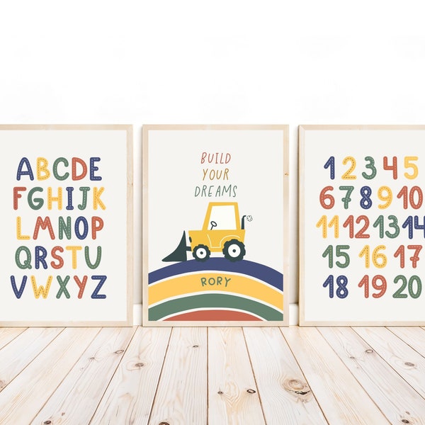 Truck Alphabet Poster - Etsy