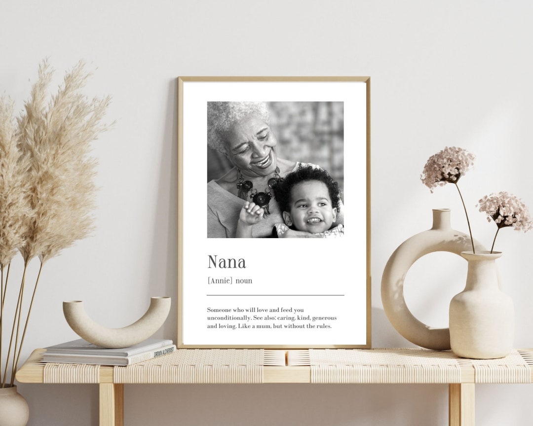 Personalised Nan Print | Nanny Definition Print | Personalised Gift for ...