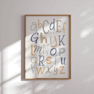 Funny Alphabet and Numbers Prints, Set of 3 Personalised Alphabet ...