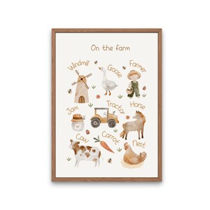 Farm Prints, Set of 3, Farm Yard, Animals Decor, Kids Prints, Nursery ...