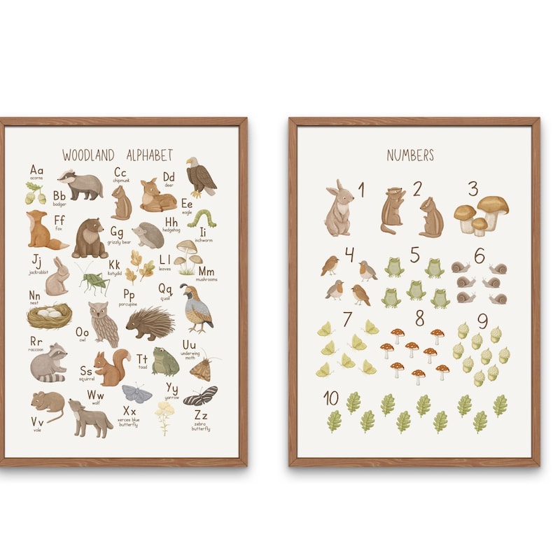 Woodland Alphabet - Etsy