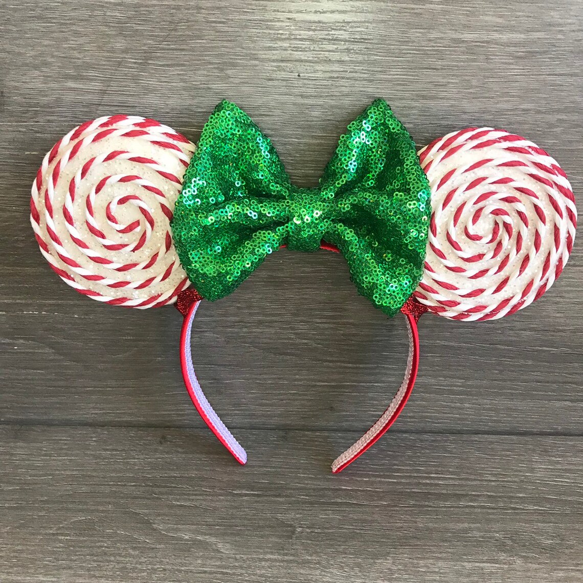 Christmas Minnie Ears Candy Ears Holiday Ears Christmas - Etsy