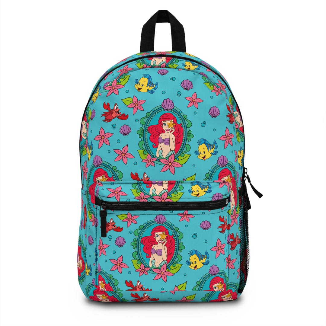 Ariel Backpack, Disney Backpack, Back to School Book Bag, Disney Bag ...