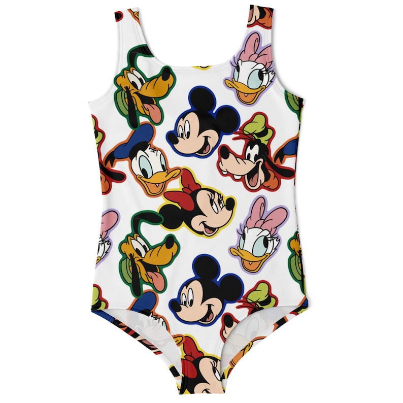 Mickey Mouse Swim Suit, Minnie Daisy Girls Swim Wear, Disney Vacation ...