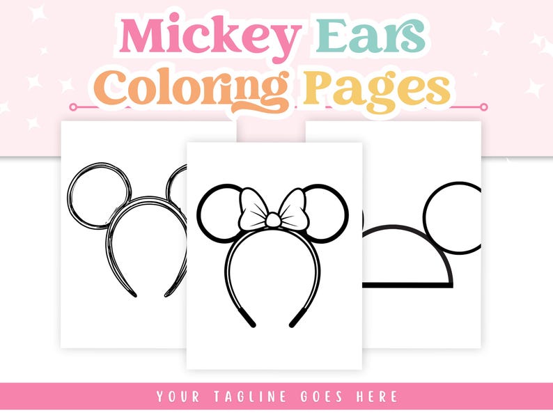 Mickey Ears Coloring Pages Printable DIY Mickey Ears Craft for Kids ...