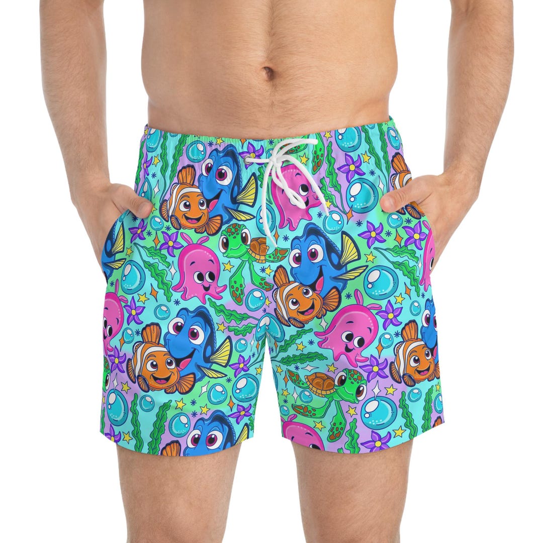 Finding Nemo Swim Trunks, Nemo Mens Beach Shorts, Disney Vacation ...