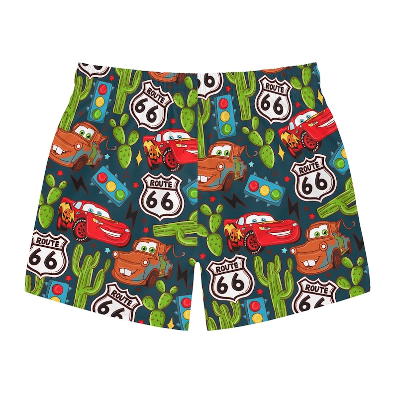 Cars Swim Trunks, Lightning Mcqueen Mens Beach Shorts, Disney Vacation ...