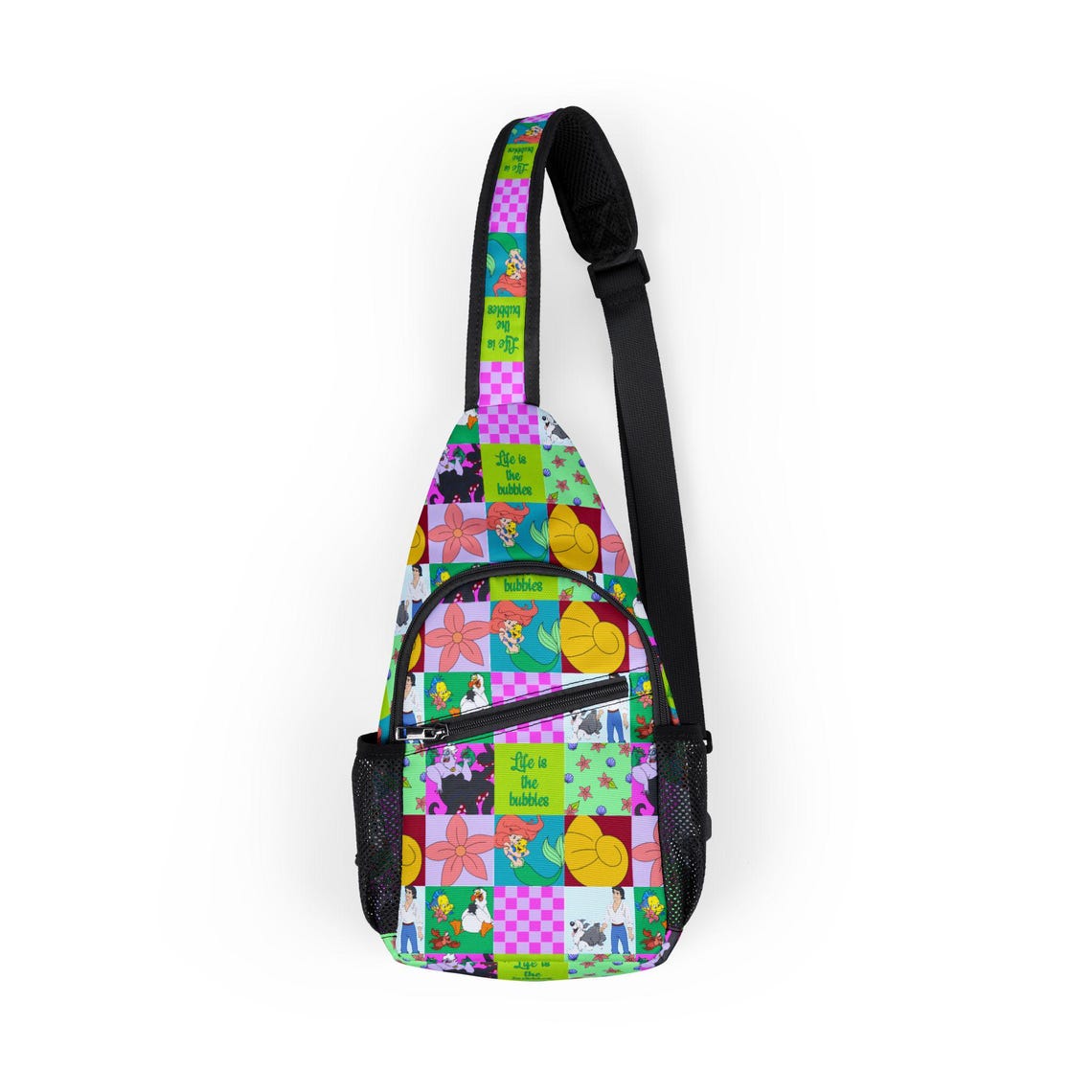 Little Mermaid Park Bag, Disney Backpack, Sling Bag, Ariel Chest Bag ...
