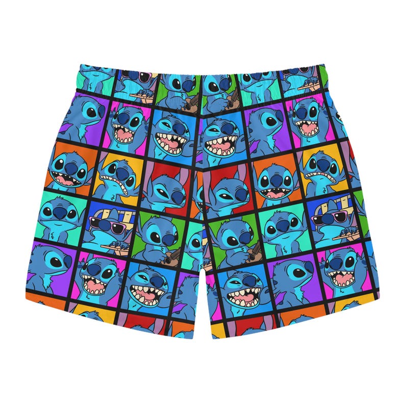 Lilo and Stitch Swim Trunks, Stitch Mens Beach Shorts, Disney Vacation ...