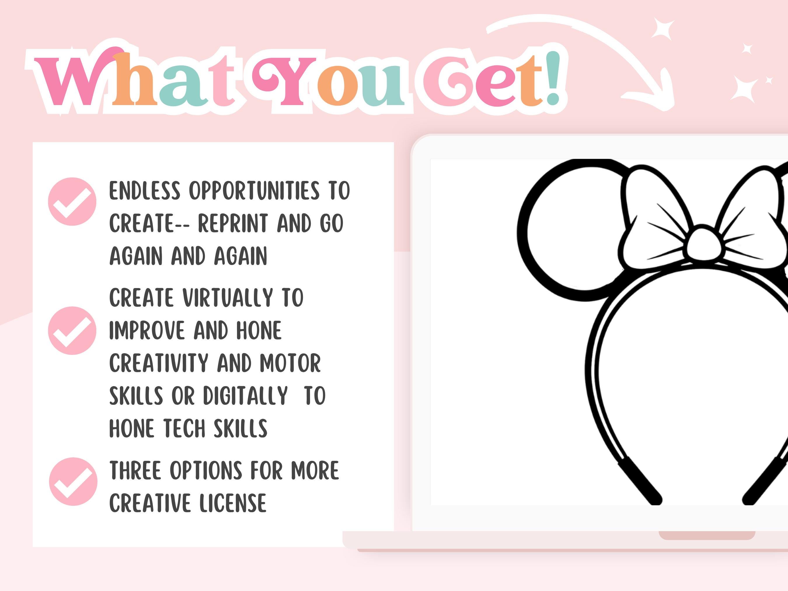 Mickey Ears Coloring Pages Printable DIY Mickey Ears Craft for Kids ...