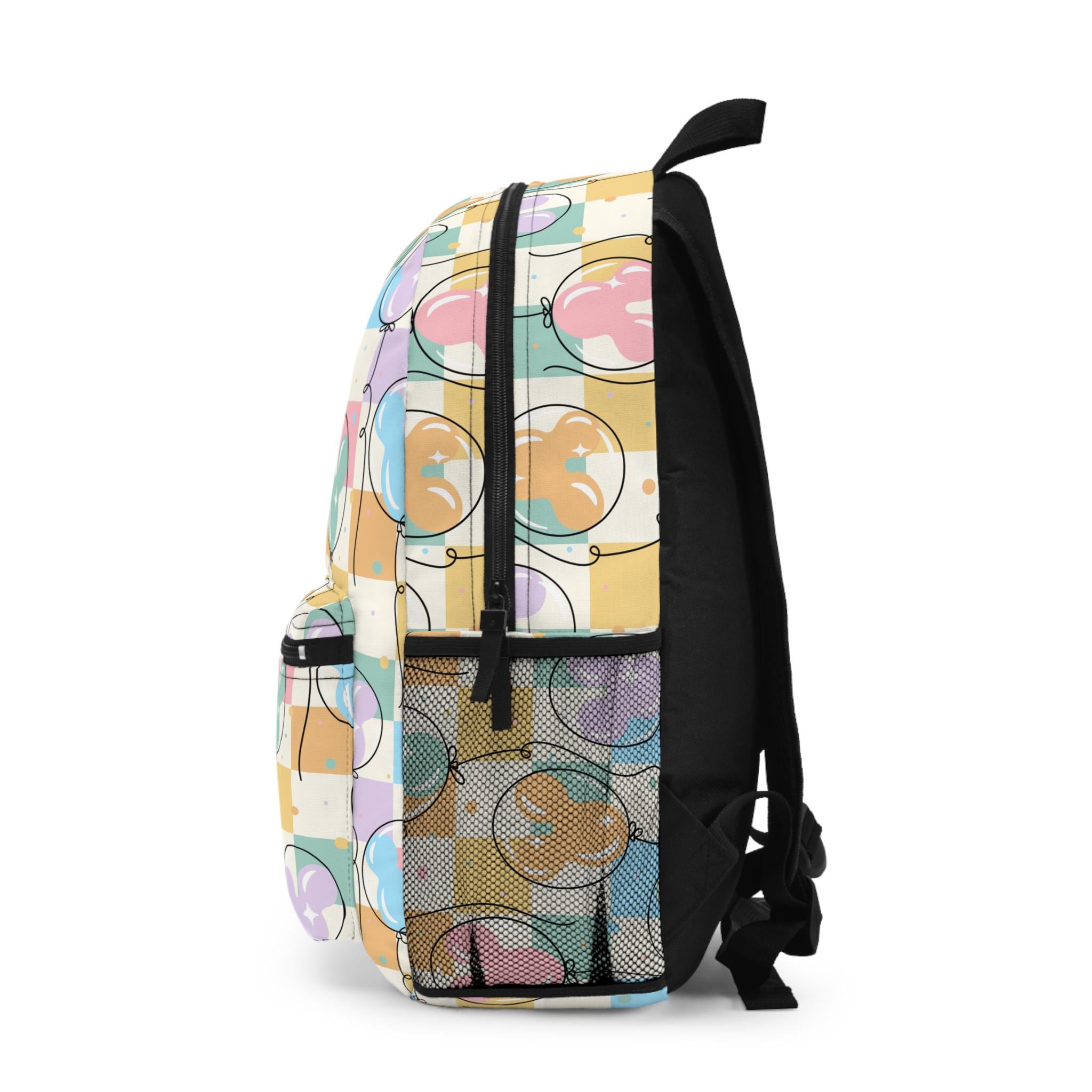 Disney Balloon Backpack Mickey Mouse Balloon Print Park Bag Colorful ...