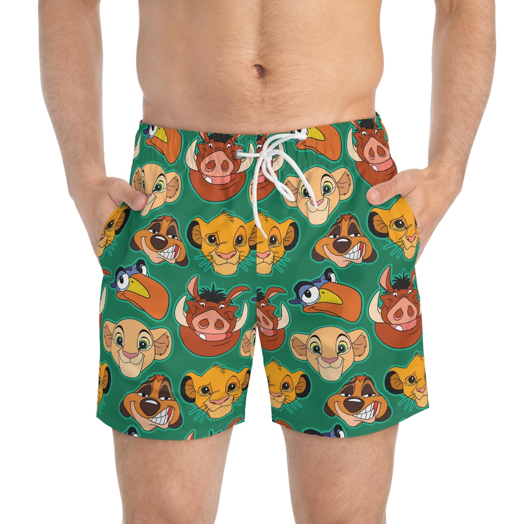 Lion King Swim Trunks, Simba Mens Beach Shorts, Disney Vacation ...
