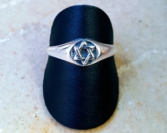 Star of David, Hebrew Ring, Sterling Silver, Jewish Star, Judaica ...