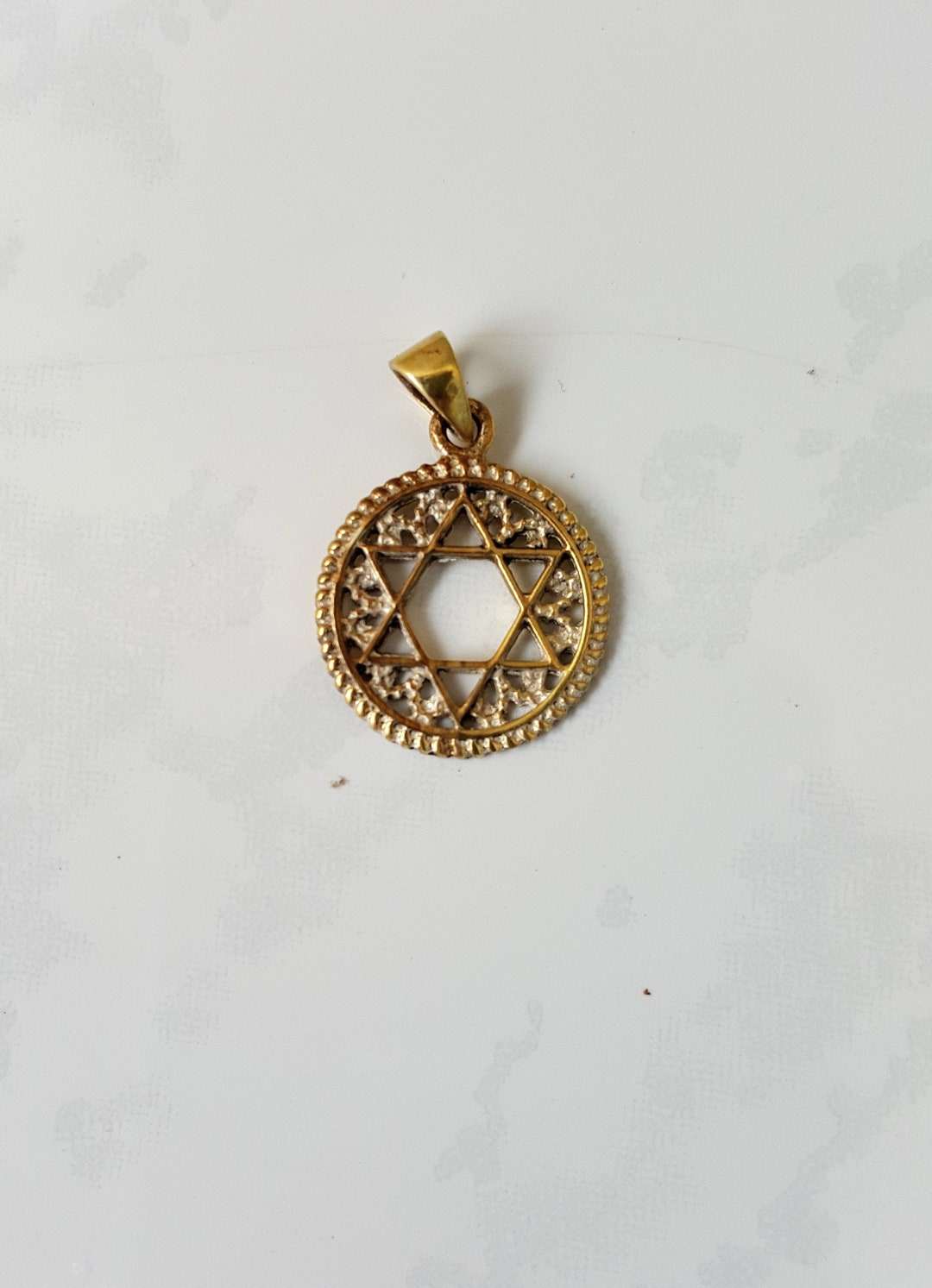 Star of David, 14k Solid Gold Pendant, Vintage Filigree, Jewish Jewelry ...