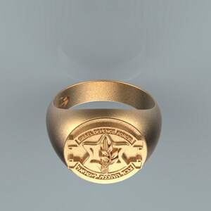 18k Gold IDF Icon Ring, Israel Defence Symbol, Israel Jewelry, - Etsy