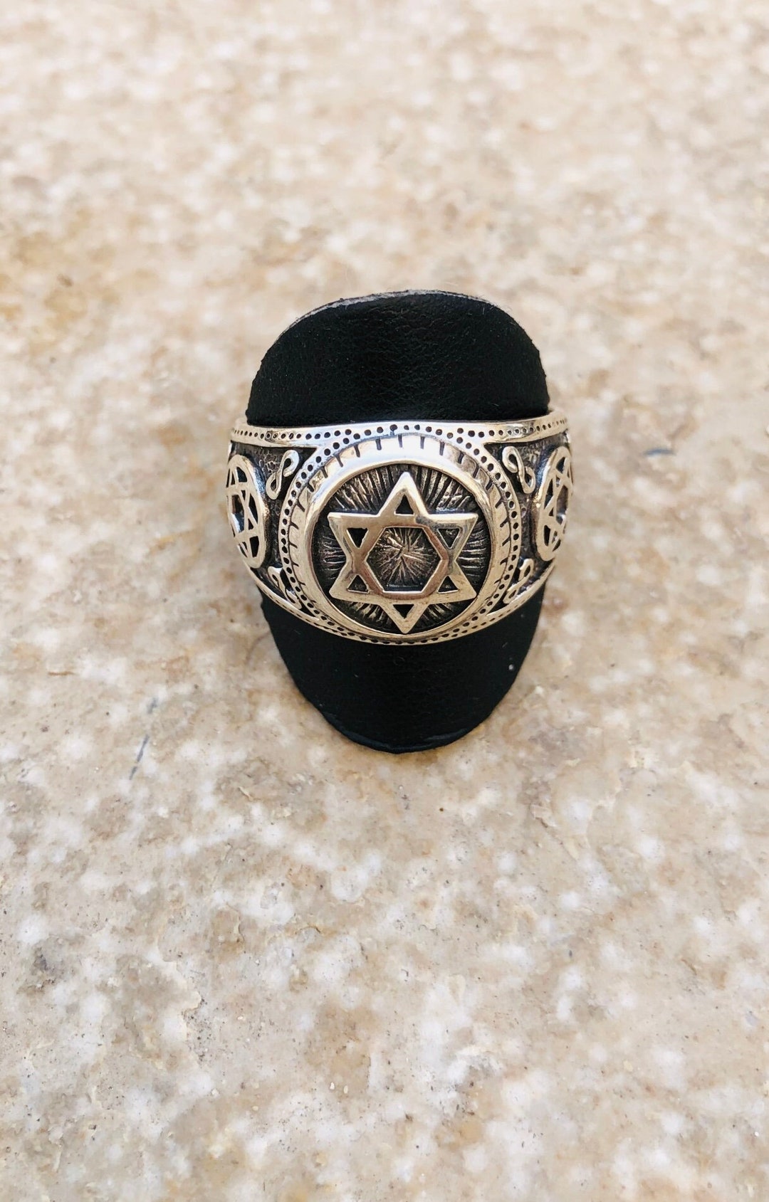 Platinum Star of David Ring, Ancient Style Jewish Star, Israel Jewelry ...