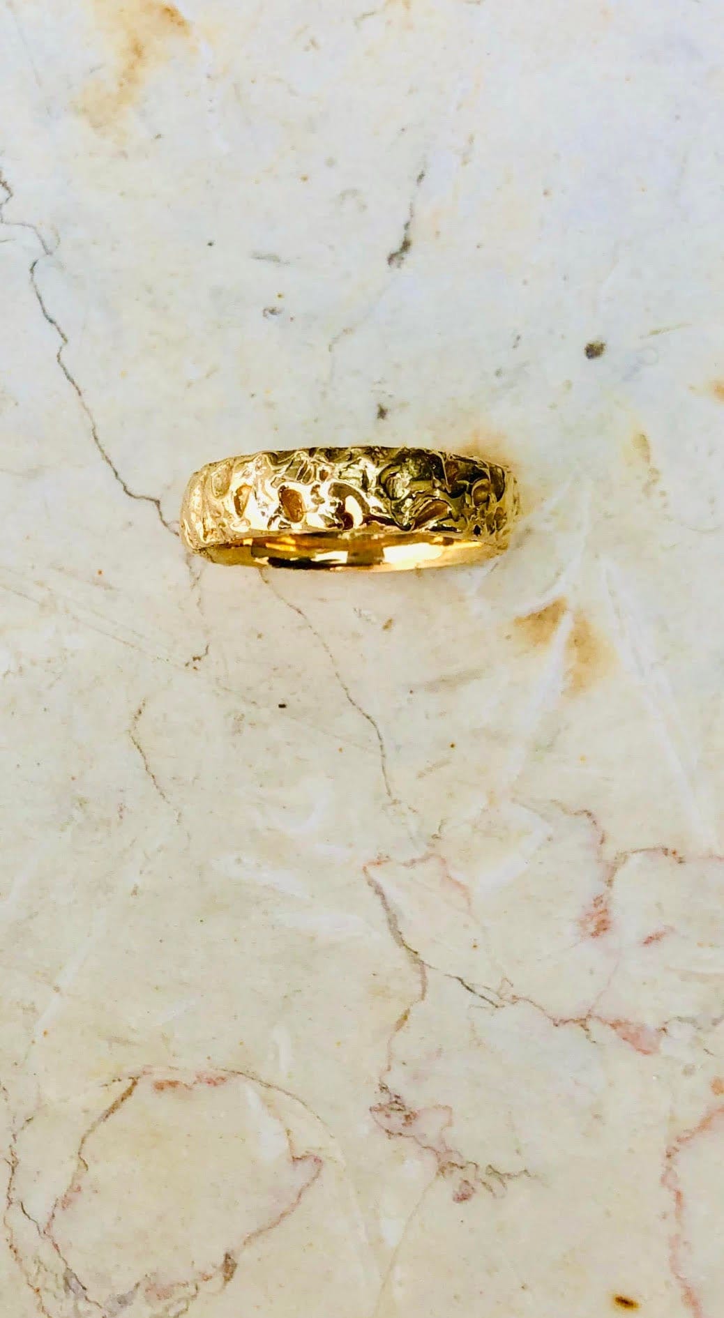18k Yellow Gold Wedding Band Unisex Wedding Ring Israel | Etsy