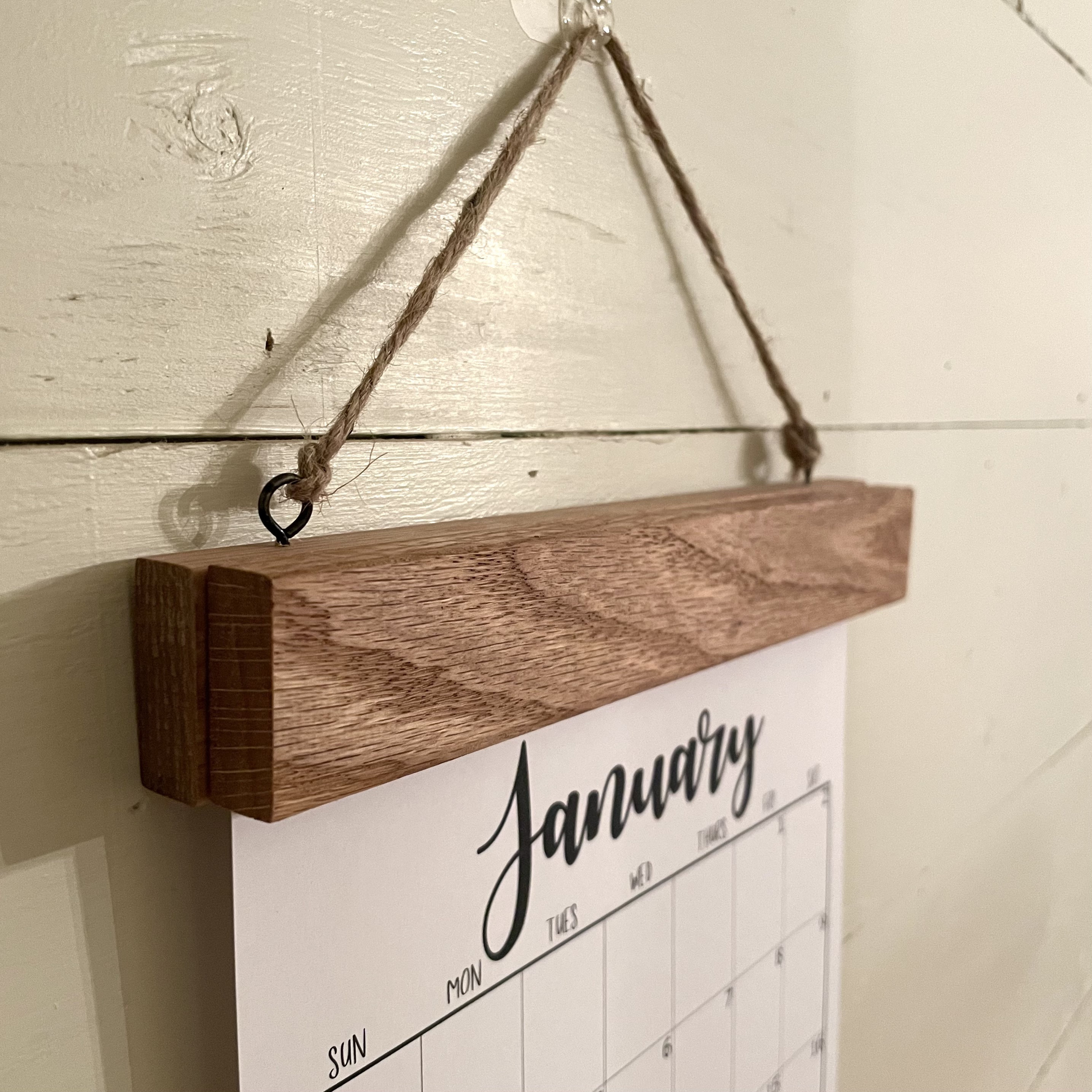 Wall Calendar With Hanging Wood Frame | Etsy