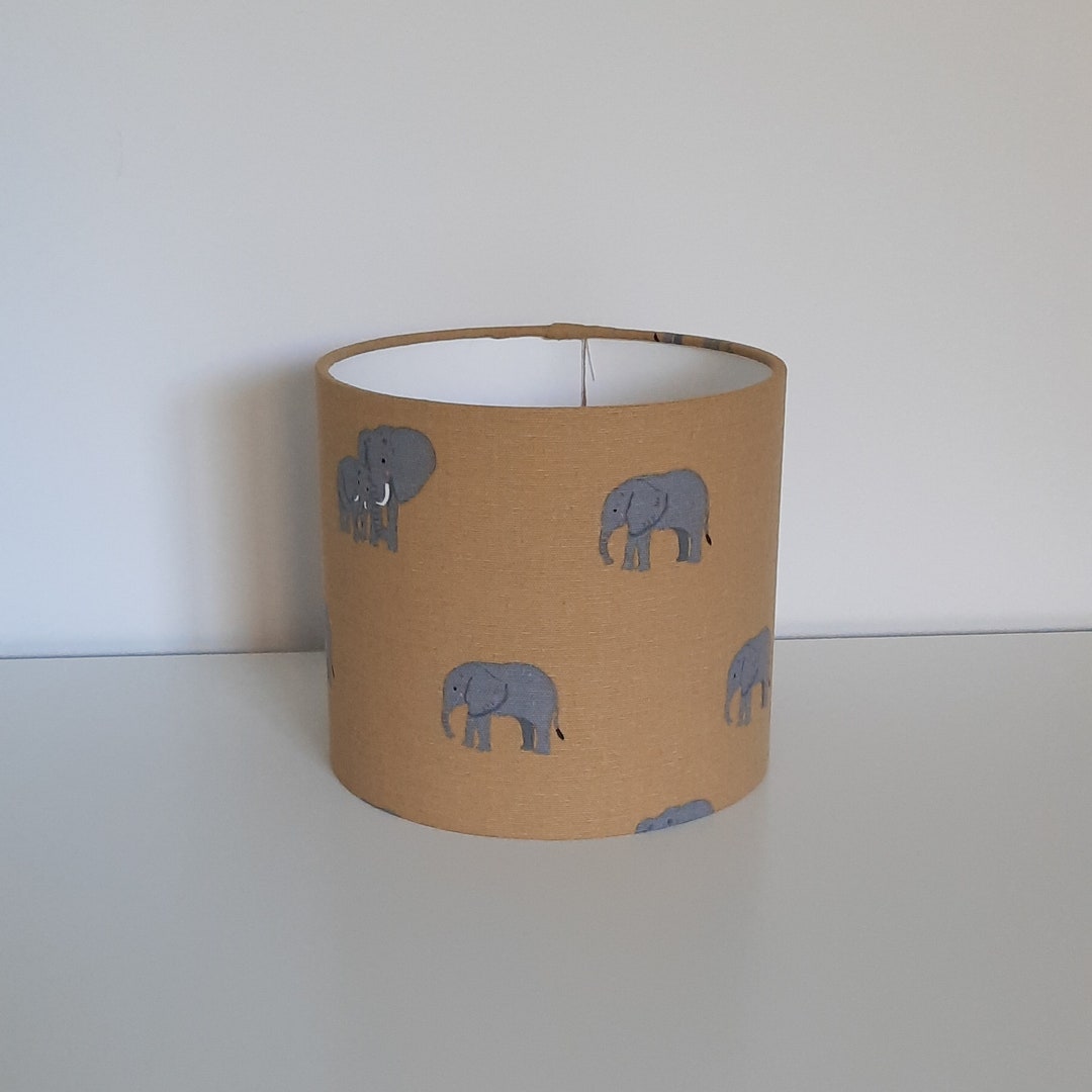 Elephant Table Lampshade, Handmade Lamp Shade, Sophie Allport Yellow ...